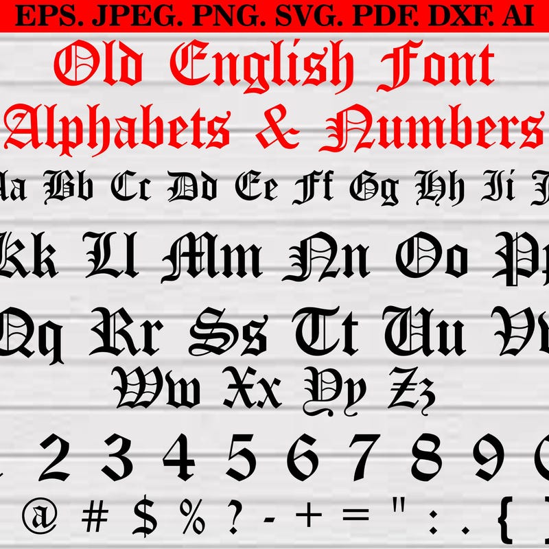 Old English Font - Etsy