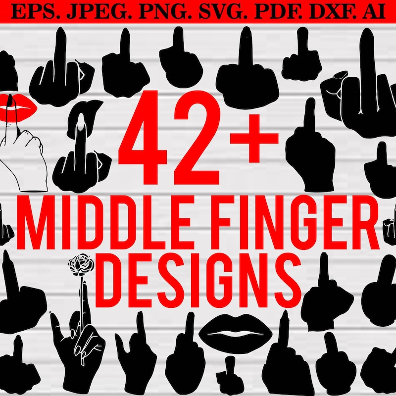 Middle Finger Svg - Etsy