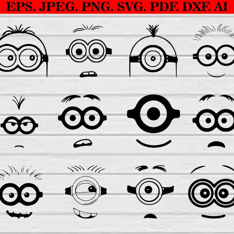 Minion Face Svg - Etsy
