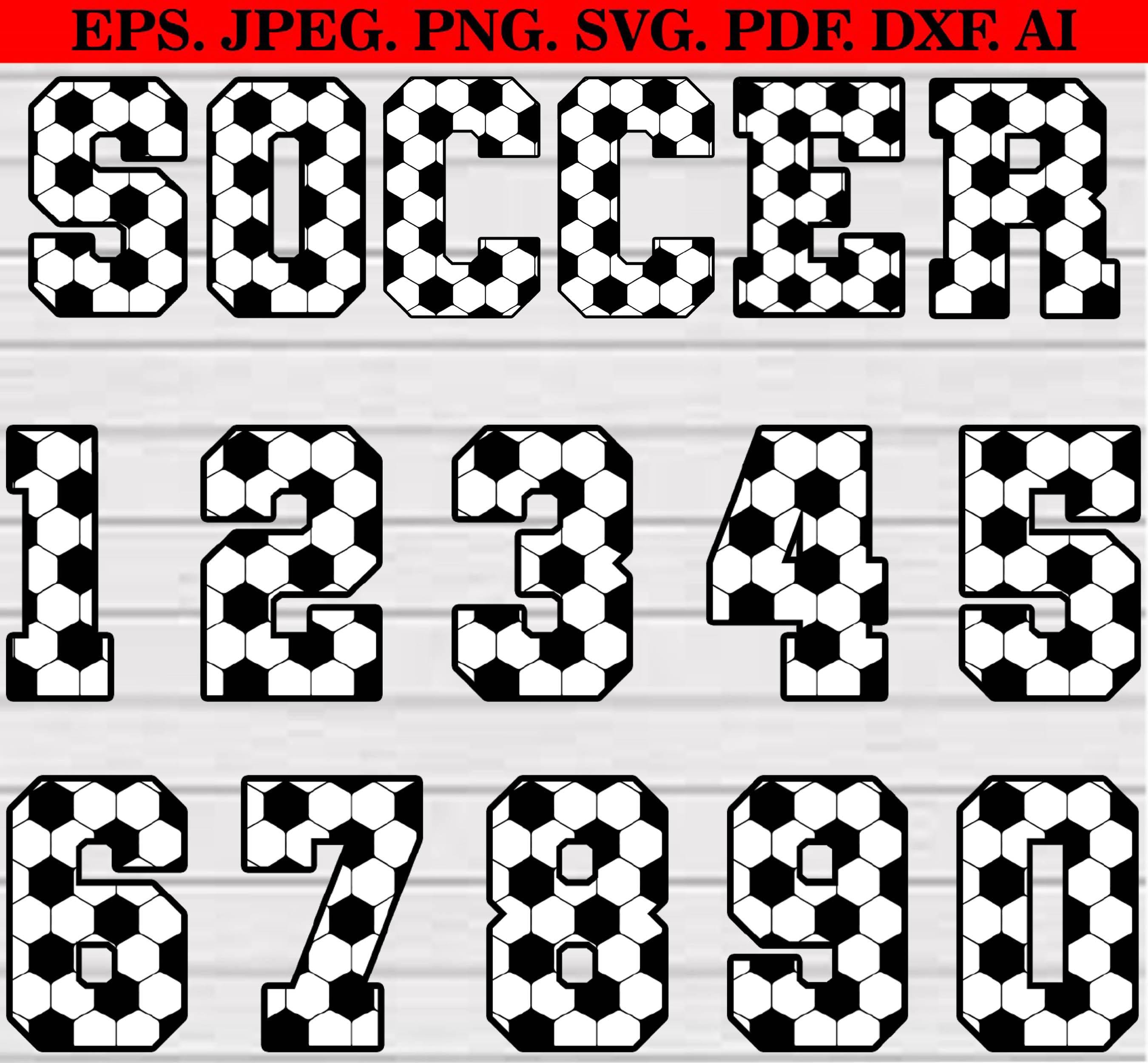 Soccer Svg Bundle, Soccer Numbers Svg, Varsity Soccer Numbers Svg ...