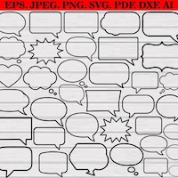 200 Speech Bubble SVG, Speech Bubble Clipart, Comic Speech Bubble Svg ...