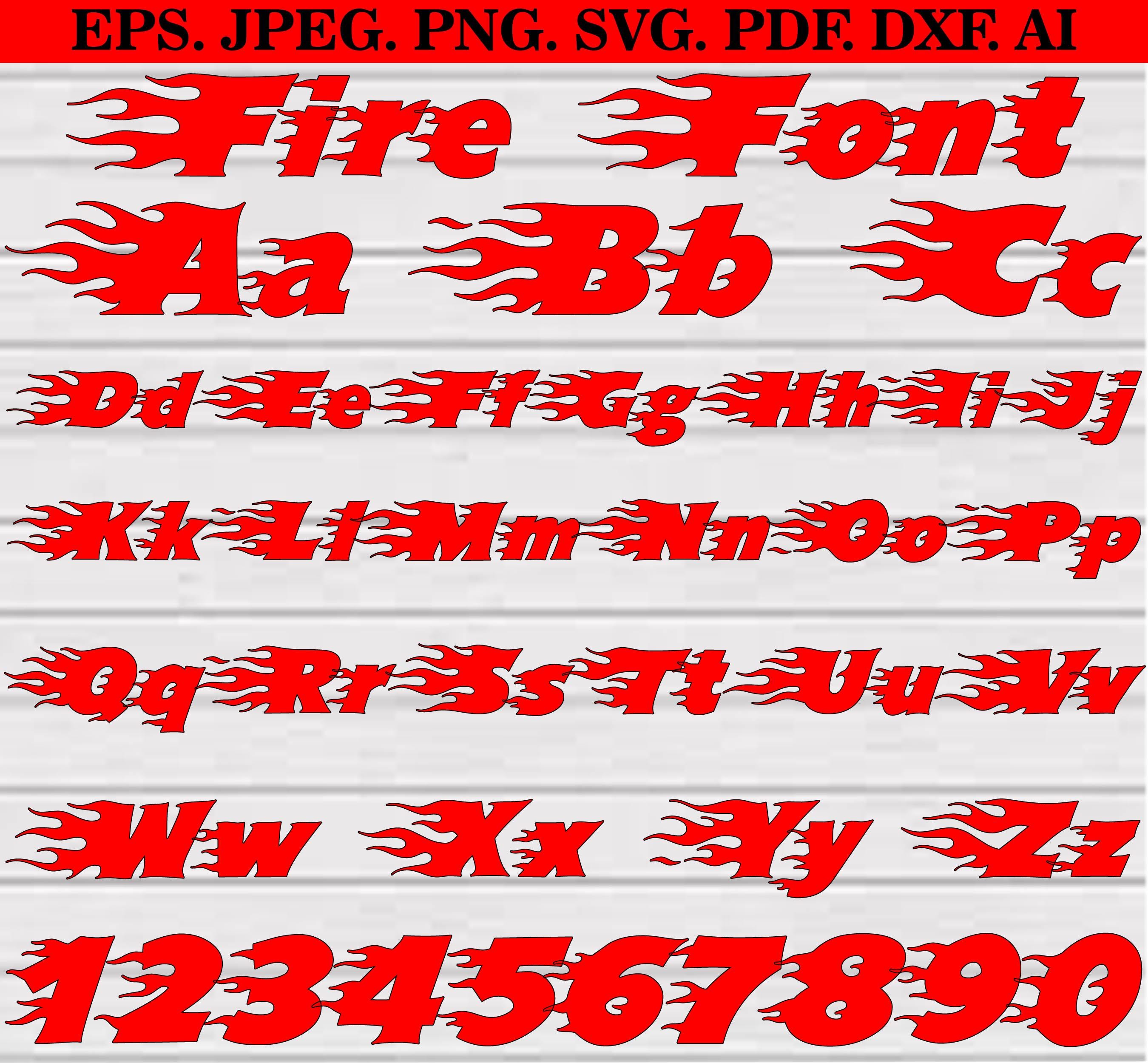 Fire Font SVG Bundle, Flame Alphabet (digital Files) - Etsy Canada
