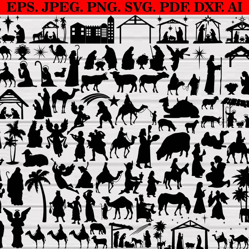 Nativity Svg - Etsy