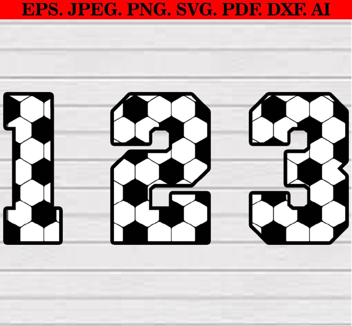 Soccer Svg Bundle, Soccer Numbers Svg, Varsity Soccer Numbers Svg ...