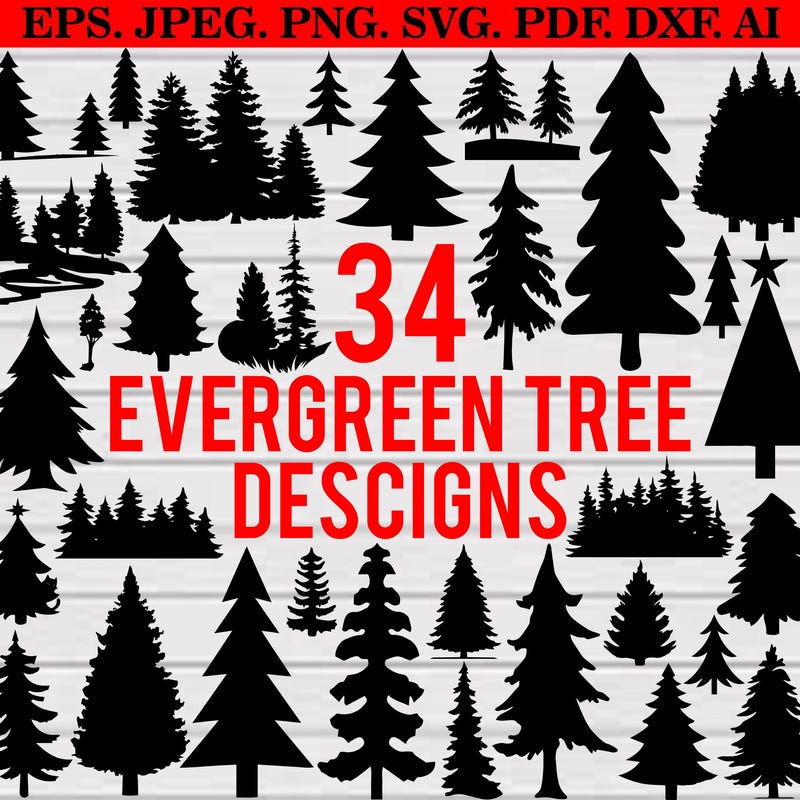 Evergreen Tree Tee - Etsy