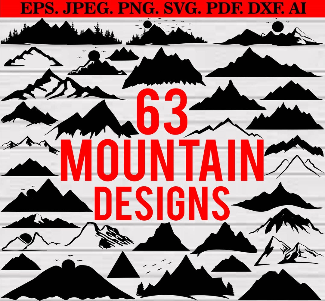 Mountains Svg Bundle, Landscape Svg, Forest Tree Svg, Outdoors ...