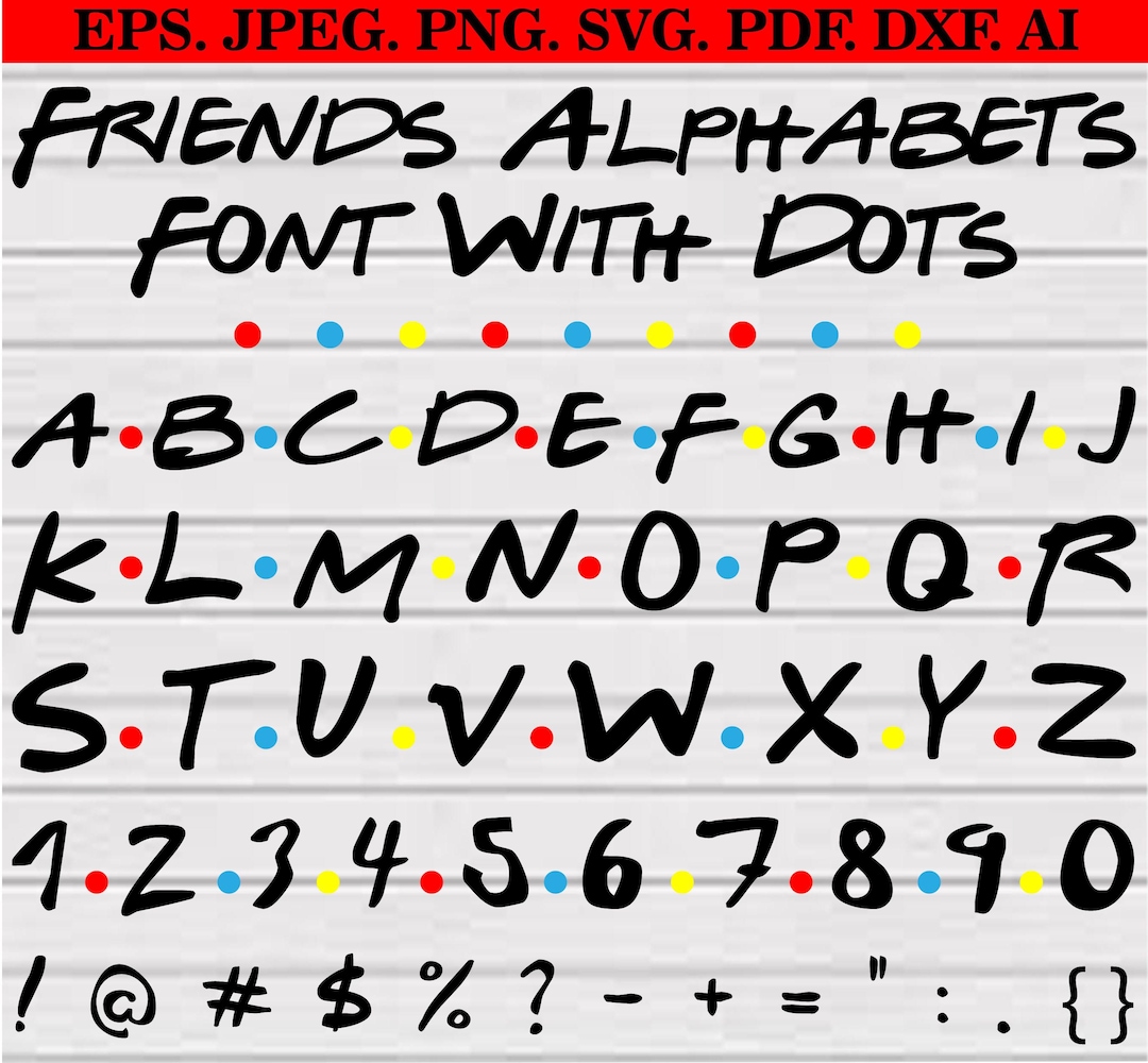 Friends Font Svg Bundle, Friendship Font Svg, Friends Font for Cricut ...