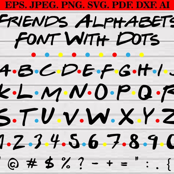 Friends Font - Etsy