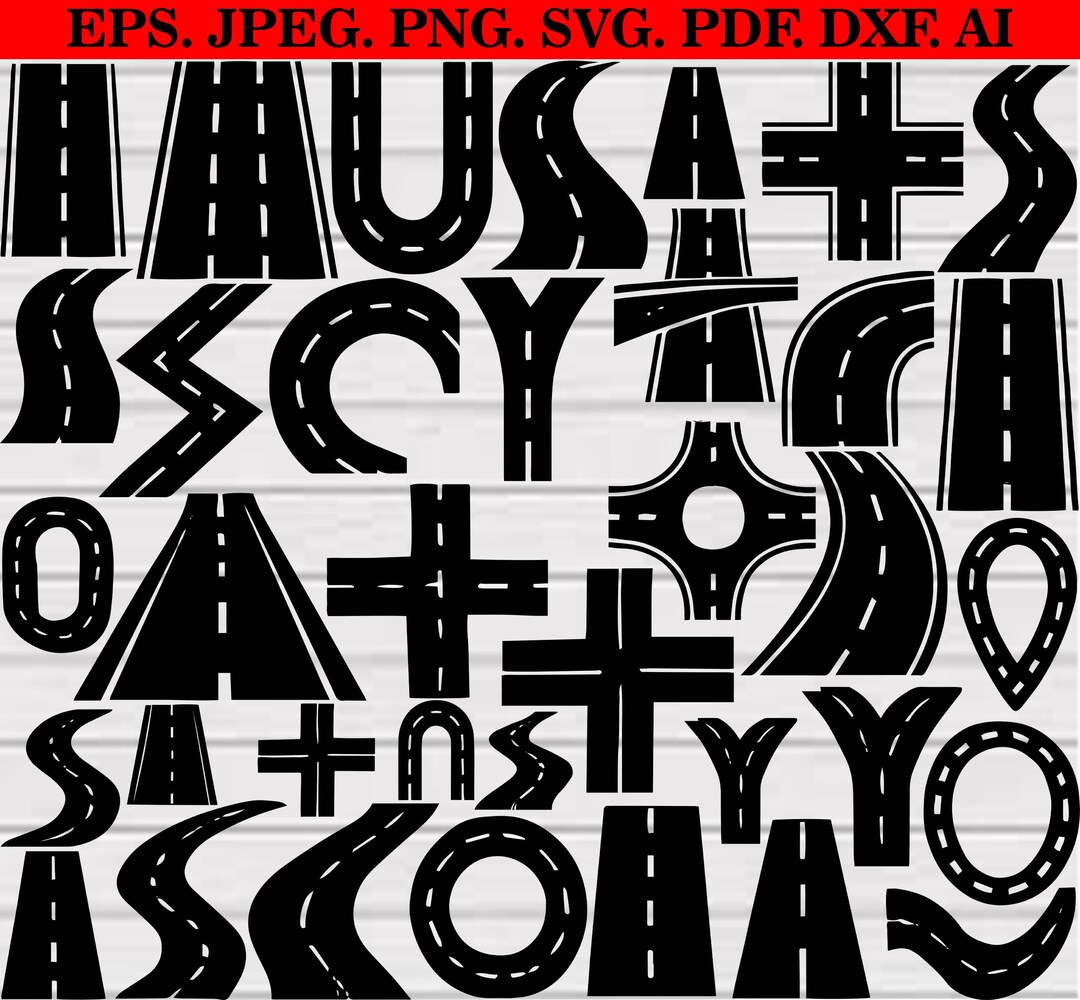 Road Svg Bundle, Road Clipart, Road Cut Files for Cricut, Road ...
