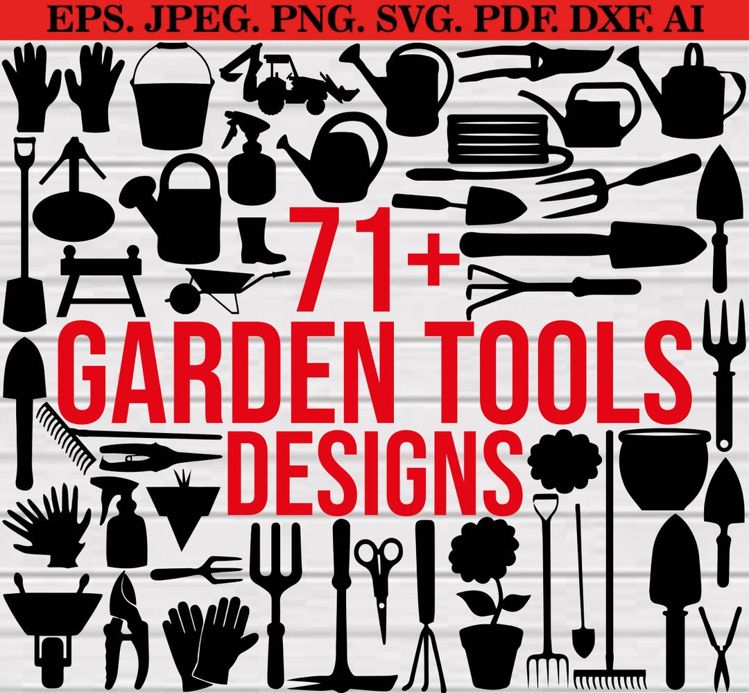 Garden Tools Svg Bundle, Garden Tools Clipart, Gardening Silhouette ...