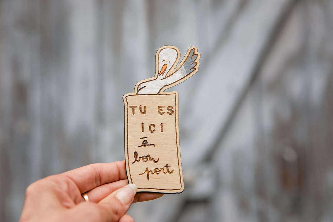 Bookmark safe Harbor Seagull Waving - Etsy