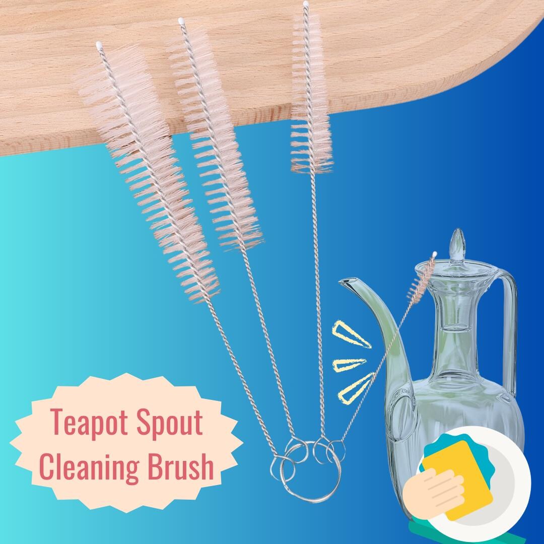 Teapot Spout Cleaning Brushes Set of 4 • Straw Cleaner Brush • Narrow ...