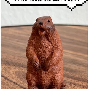 Handmade Clay Groundhog Figurine: Marmot Tea Pet, Woodchuck Gift for ...