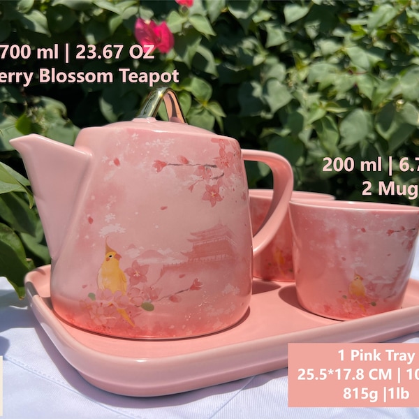 Vintage Pink Tea Set - Etsy