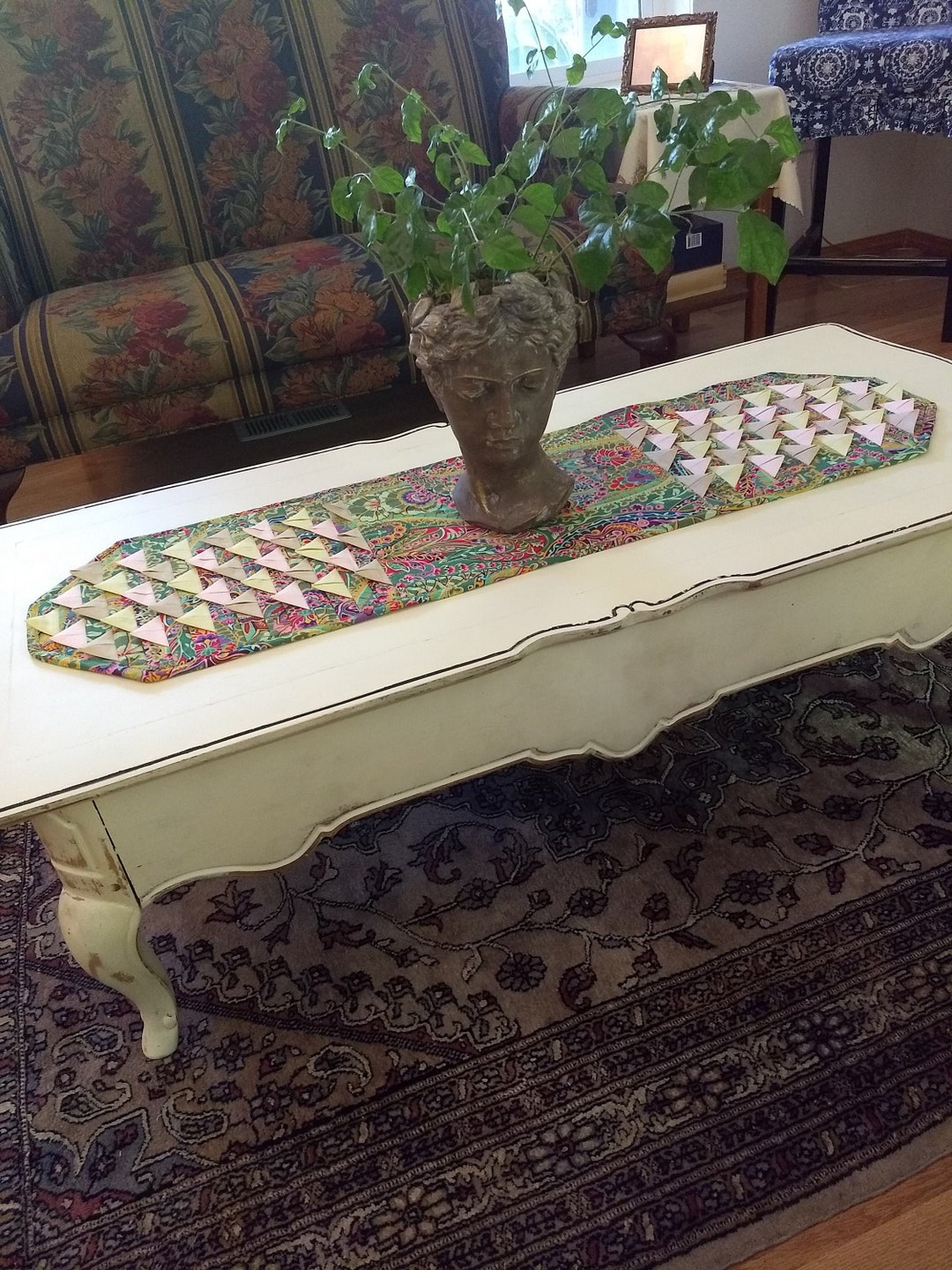 Sewing Pattern Prairie Points Runner and Pillow QAYG Quilt as You Go - Etsy