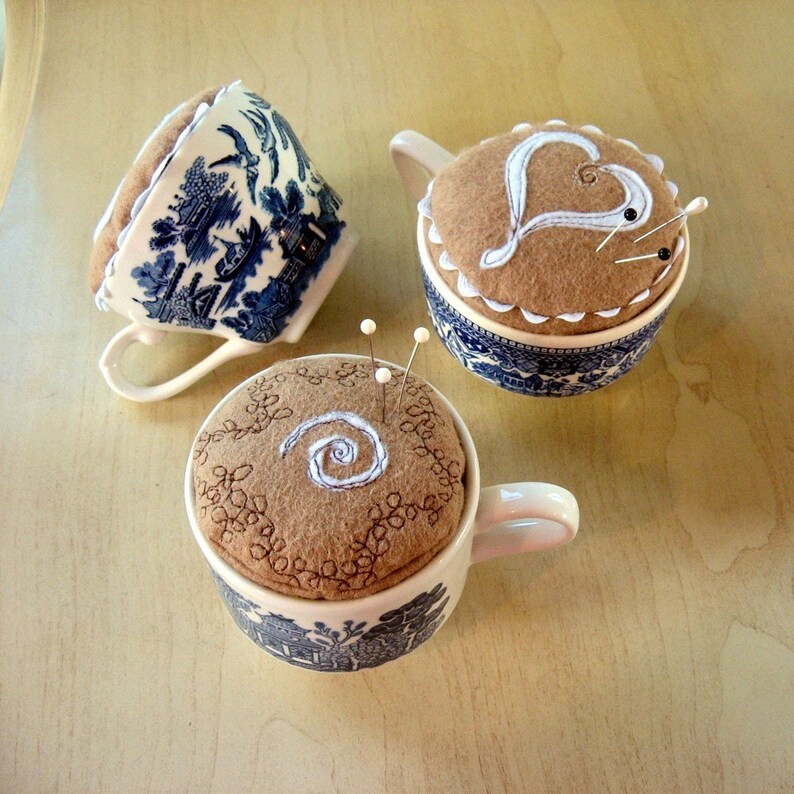 PDF Emery Filled Pin Cushion in a Tea or Coffee Cup Sewing - Etsy