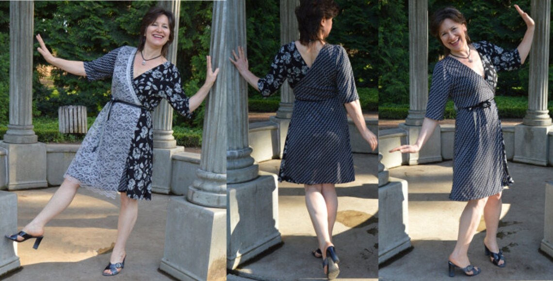 Sewing Pattern 2 Piece Wrap Dress | Etsy