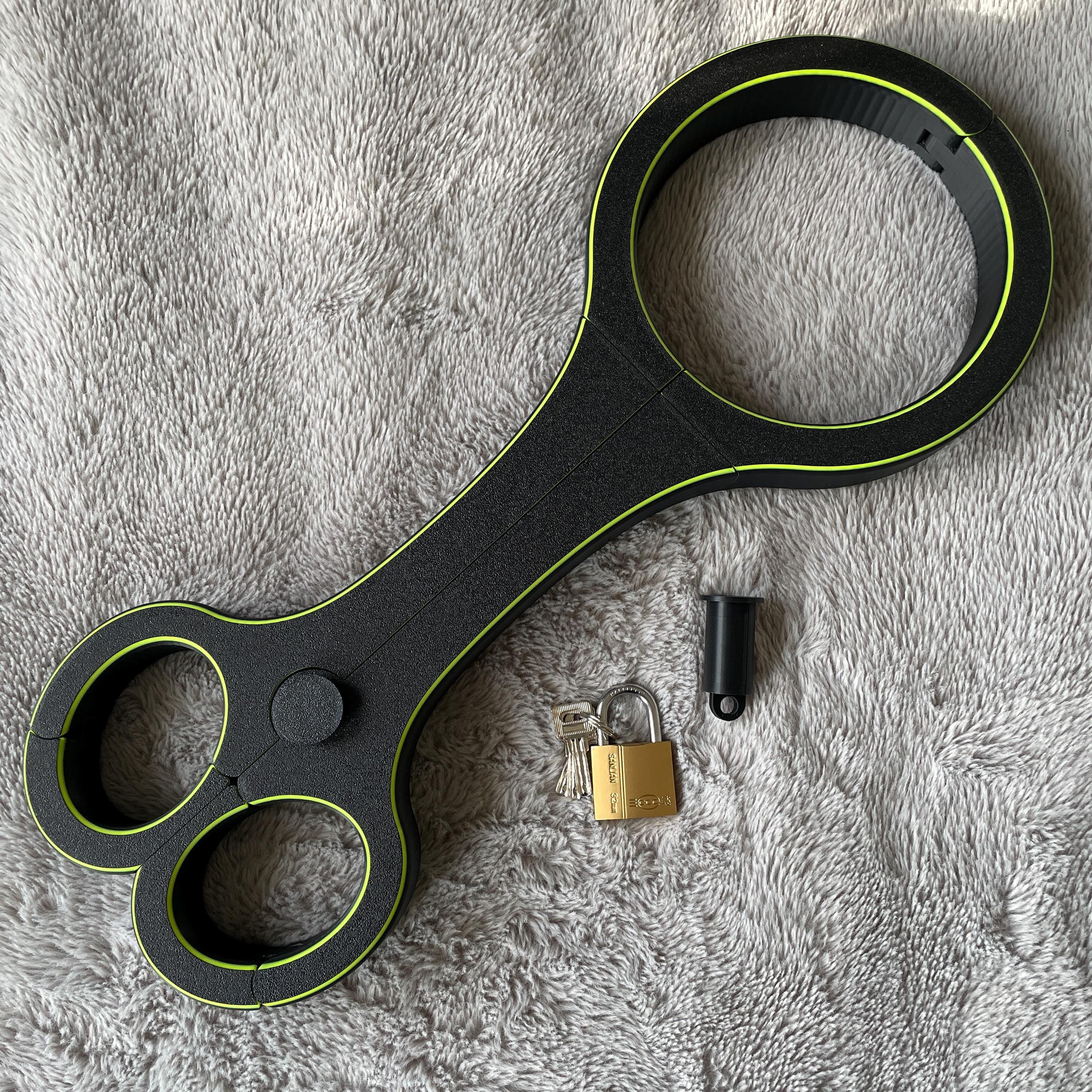 BDSM Rigid Fiddle Restraints - Bondage Cuffs for Neck and Wrist ...