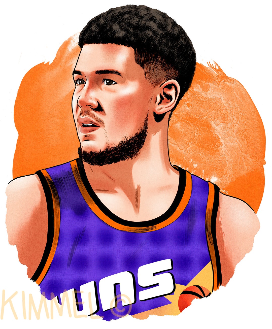 Devin Booker - 11" X 17" Artist Quality Print of the Illustration by ...