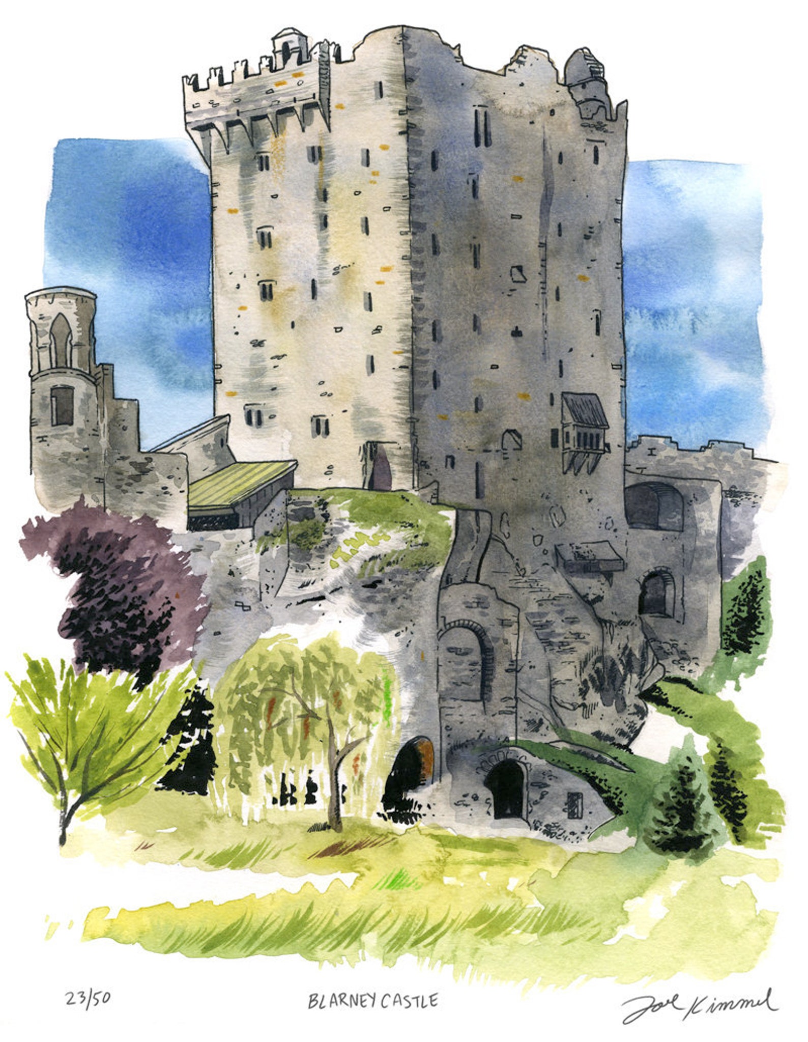 Beautiful Blarney Castle, County Cork, Ireland: Archival Giclée Art ...
