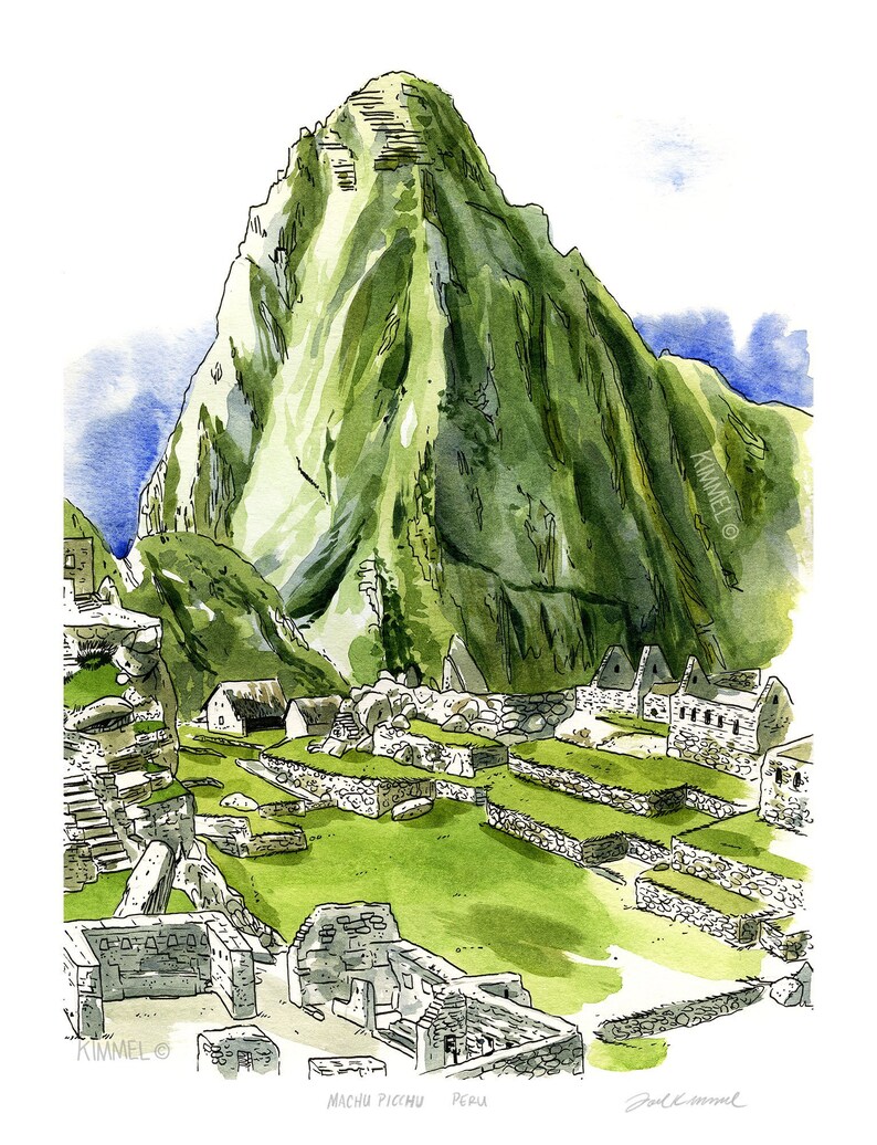 Machu Picchu, Inca Citadel, Peru Giclée Print by Joel Kimmel - Etsy
