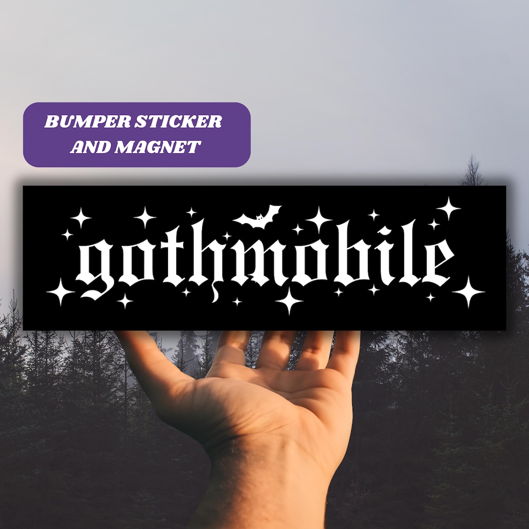Goth Girl Car Bumper Sticker & Magnet Gothmobile Spooky Decal, Gothic ...