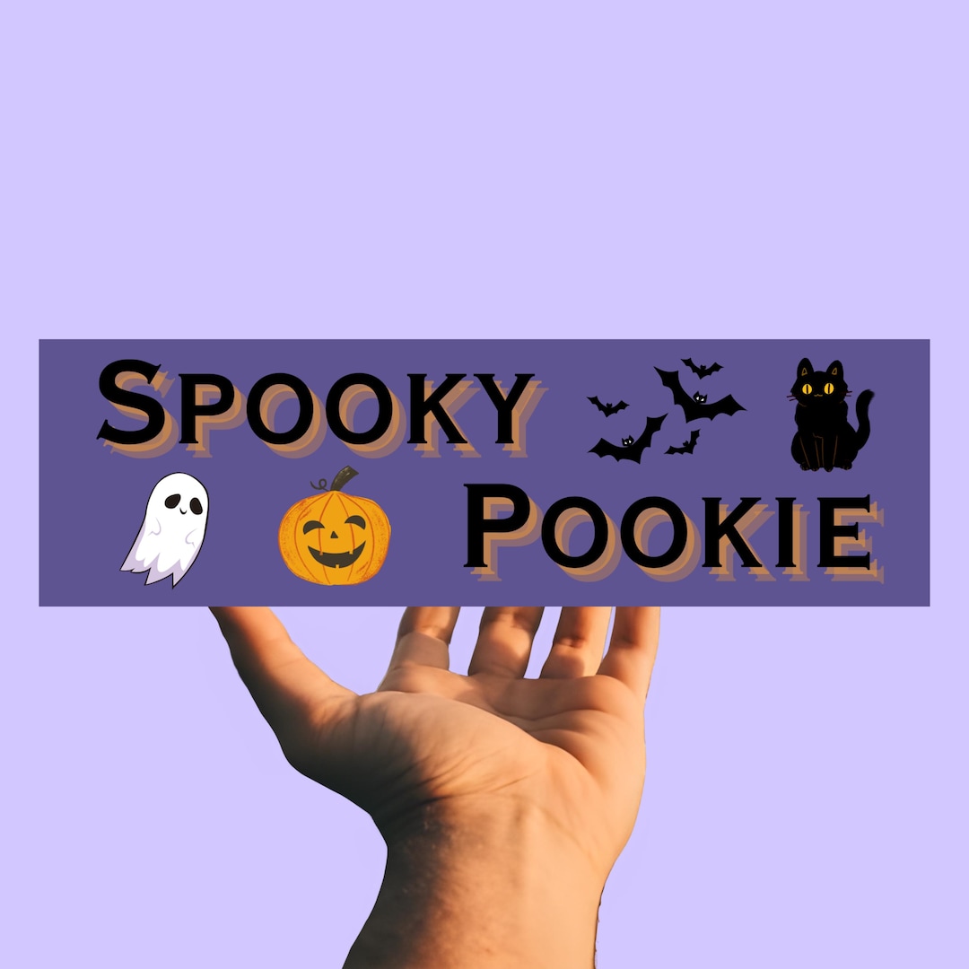 Halloween Spooky Pookie Sticker & Magnet | Car Bumper Sticker, Funny ...