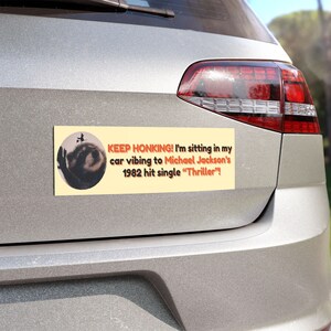 Michael Jackson Thriller Halloween Bumper Sticker | Dancing Raccoon ...