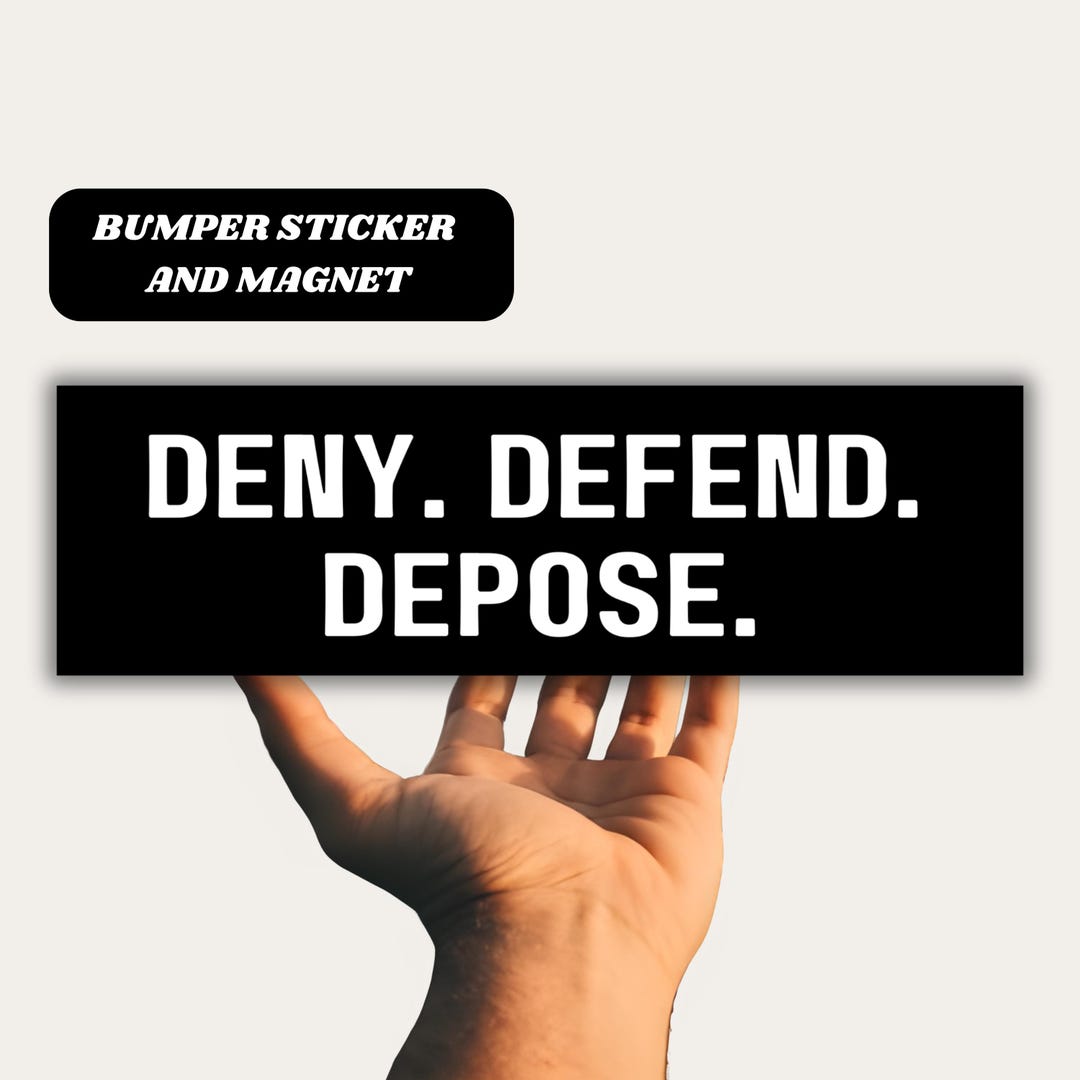 Anarchy Political Social Justice Bumper Sticker Car Magnet - "deny ...