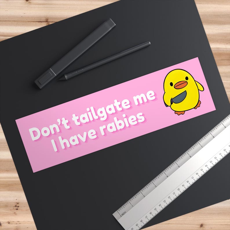 Funny Duck Meme Tailgate Bumper Sticker Magnet, Tiktok Genz Car Vinyl ...