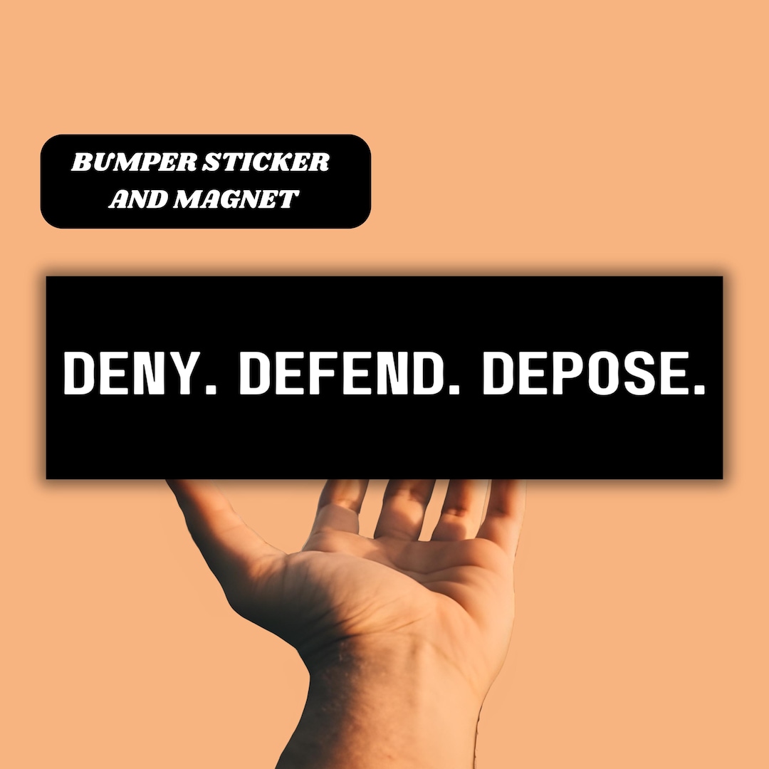 Resistance Bumper Sticker Car Magnet - "deny Defend Depose" Anarchy ...