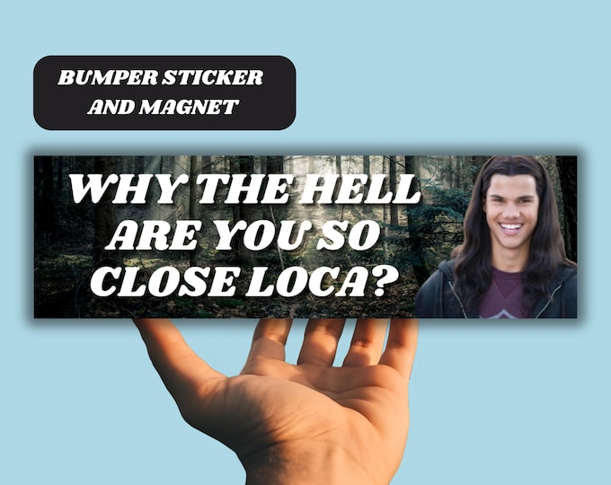 Why the Hell Are You Honking Loca Bumper Sticker AND Magnet Funny Meme ...