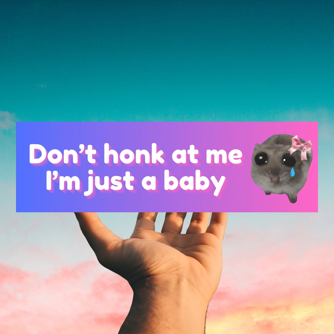 Don't Honk at Me I'm Just a Baby | Car Bumper Sticker Magnet | Funny ...