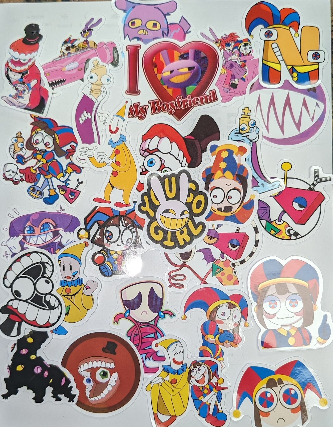 The Amazing Digital Circus 50 Pieces Vinyl Assorted Stickers Jax ...
