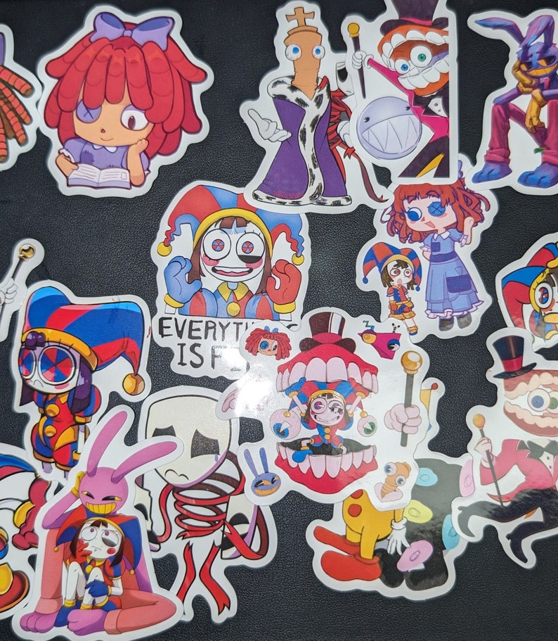 The Amazing Digital Circus 50 Pieces Vinyl Assorted Stickers Jax ...