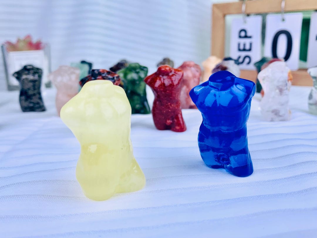 40MM Natural Crystal Man Body Figurine, Hand Carved Quartz Male Model ...
