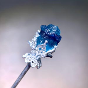 Gorgeous! Rainbow Fluorite Hand Carved Rose Flower, Natural Crystal ...