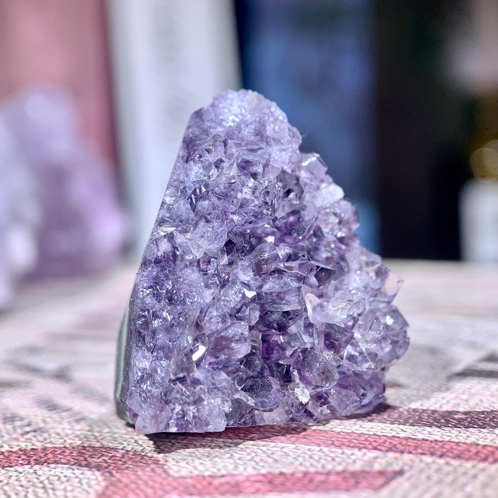 1.5 Inches Amethyst Geode Natural Specimen, Raw Purple Crystal Cluster ...