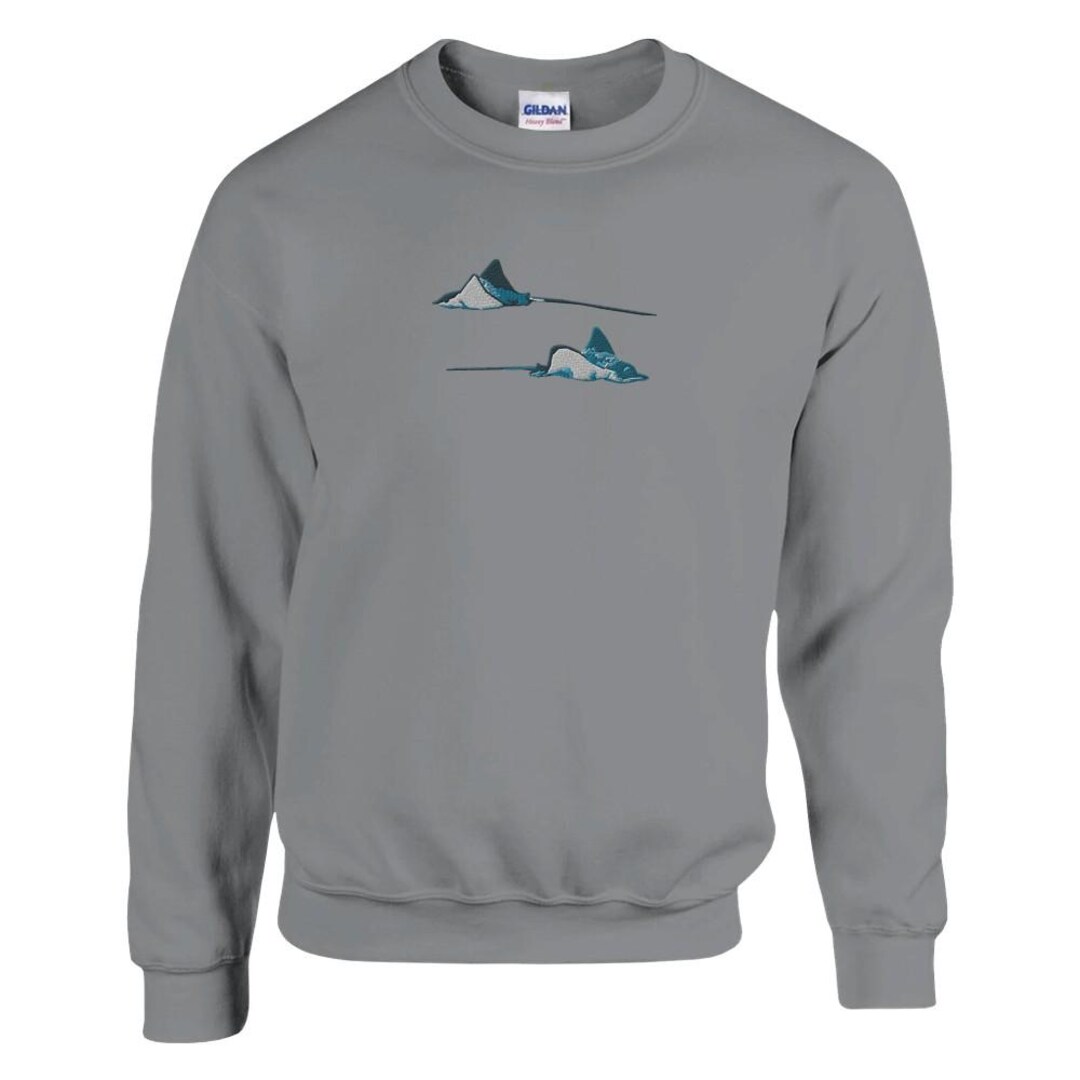 Spotted Eagle Ray Embroidered Crew Neck - Etsy