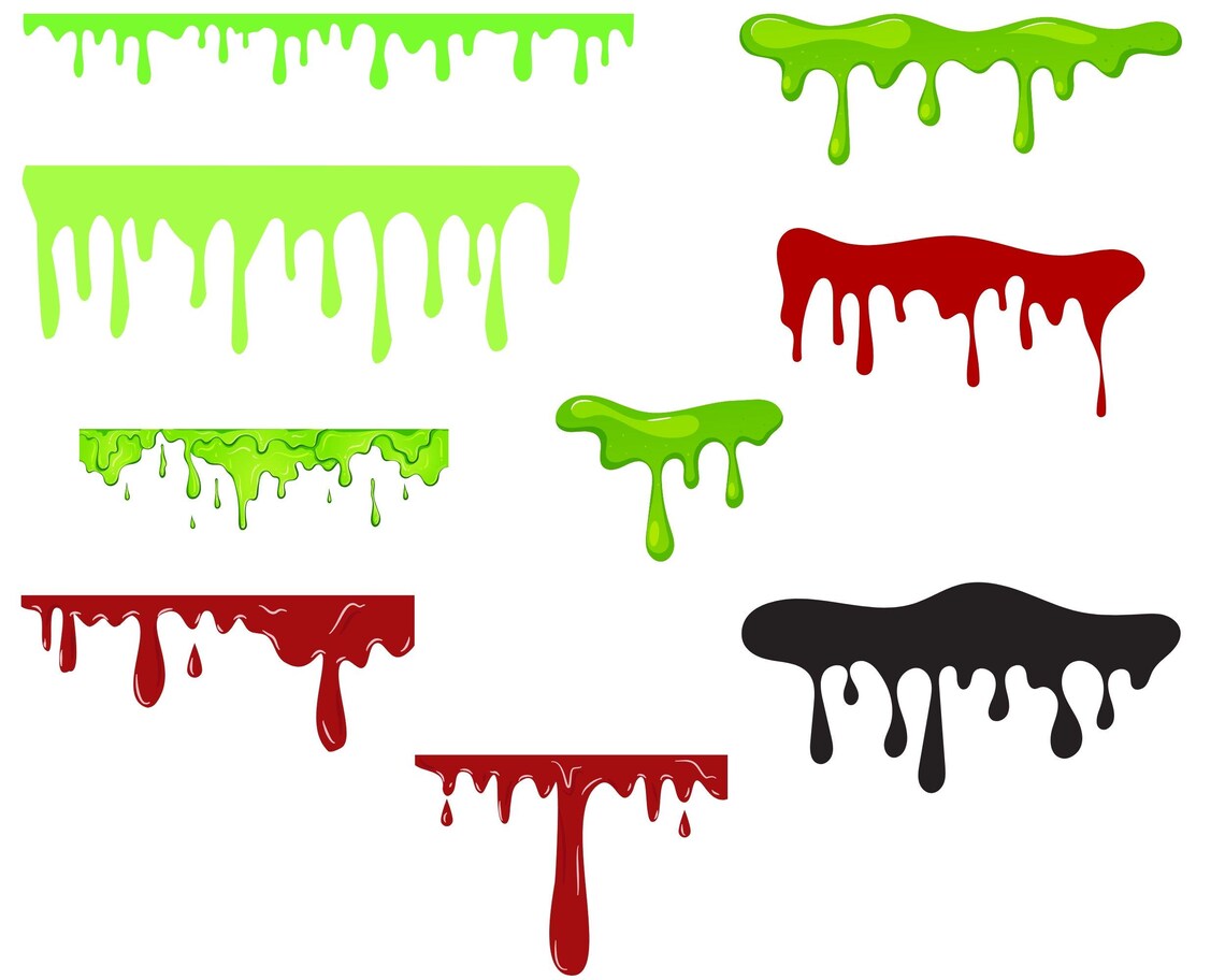 DRIPPING BORDERS SVG Bundle Melting Cricut Dripping Paint Cut Files ...