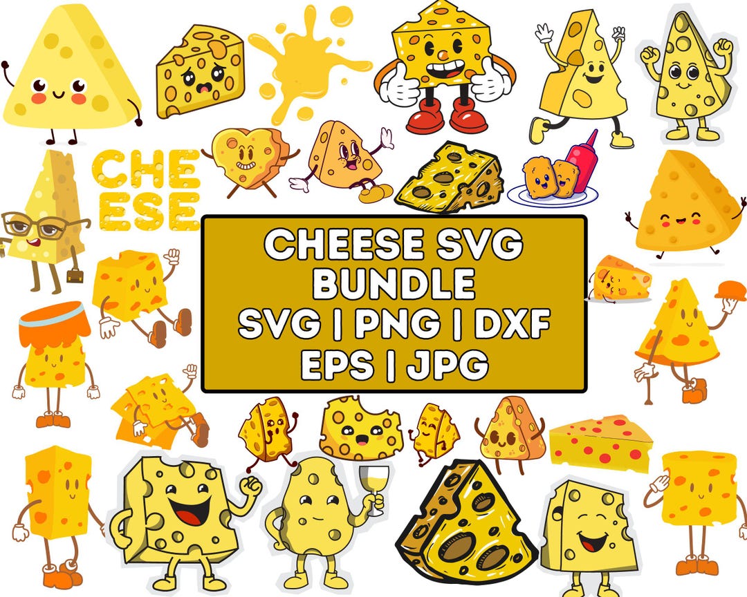Cheese SVG Bundle, Cheese Slice Svg,cheese Cut Files, Cheese Cricut ...
