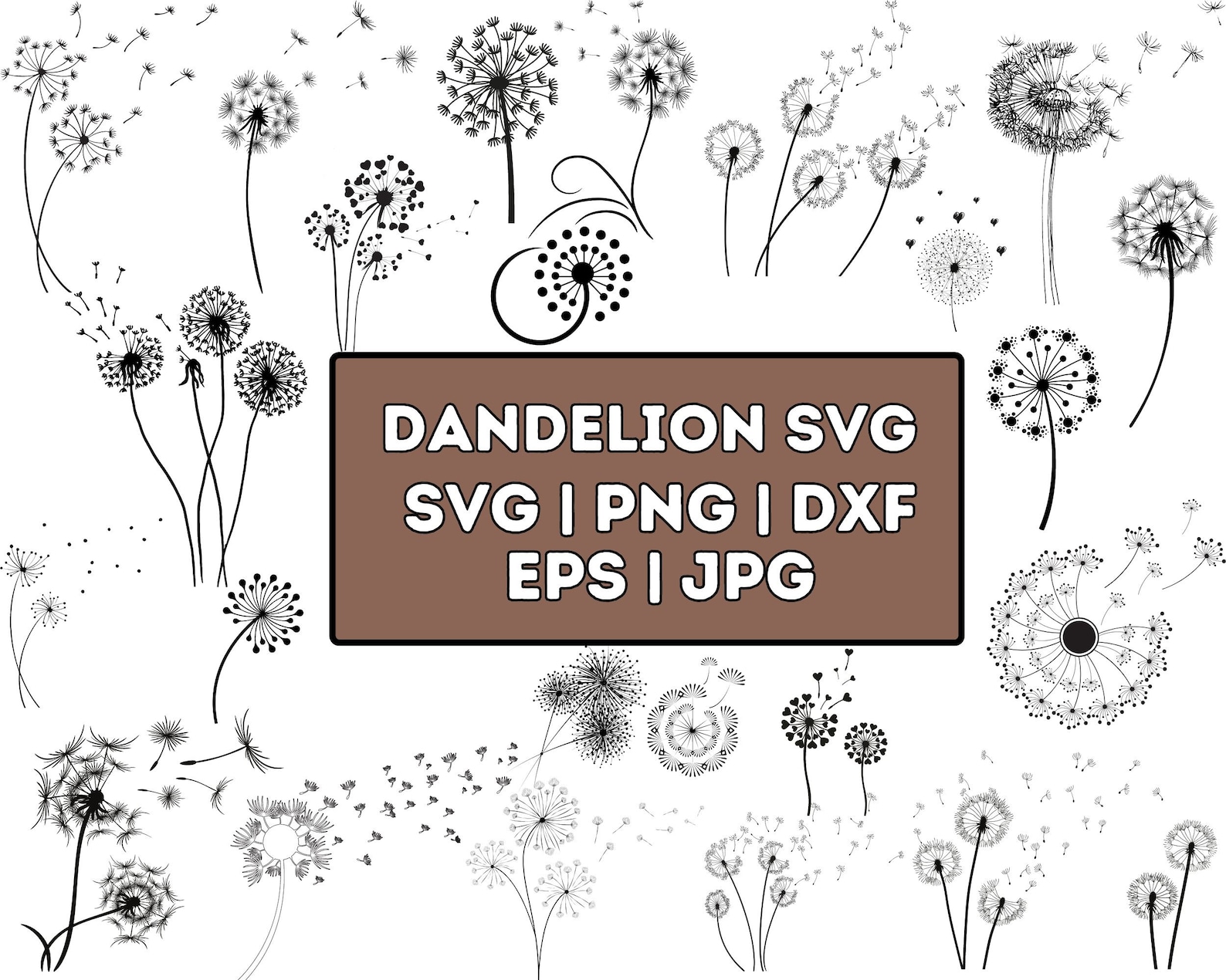 Dandelion SVG, Dandelion Svg Bundle, Dandelion Vector, Dandelion Cricut ...