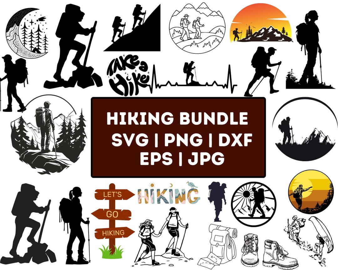 Hiking Svg Bundle, Hiking Shirt Svg, Hiking Quotes Svg,nature Svg ...
