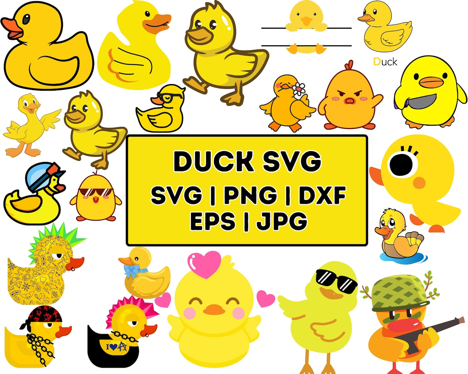 Duck SVG ,handdrawn, Duck Cut File,rubber Toy Duck Clip Art, Rubber ...