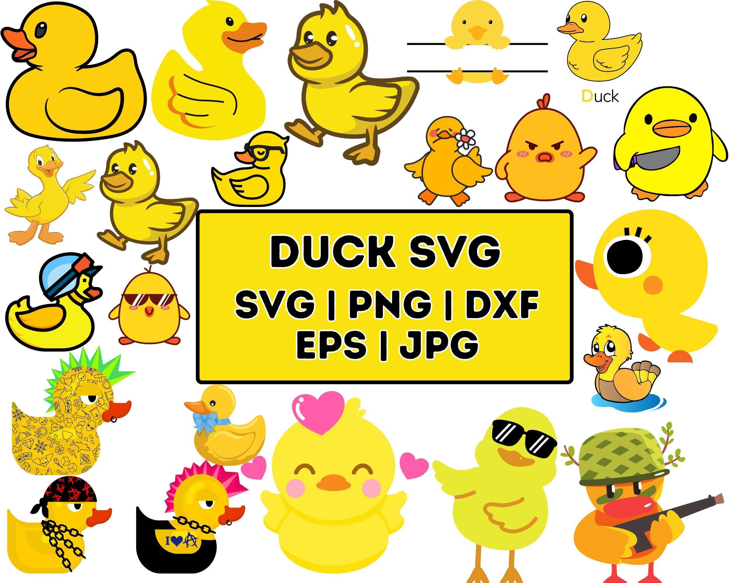 Duck SVG ,handdrawn, Duck Cut File,rubber Toy Duck Clip Art, Rubber ...