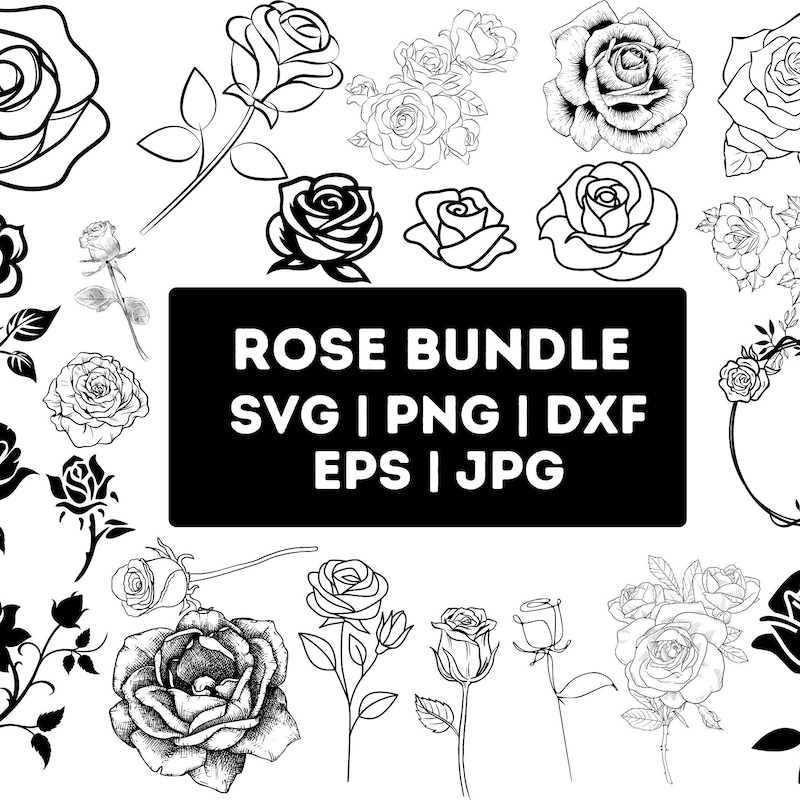 Rose Svg - Etsy