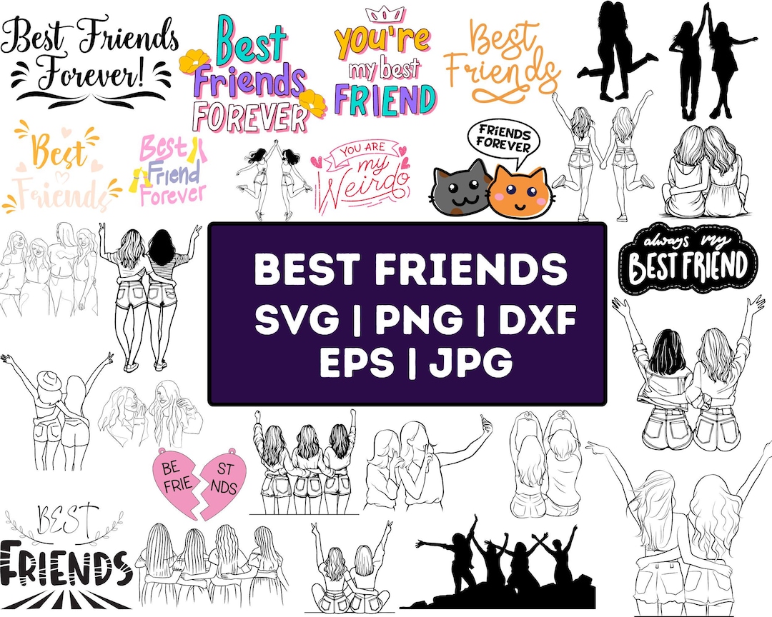 Best Friends Bundle, Friend Svg Bundle, Best Friend Svg, Besties Svg ...