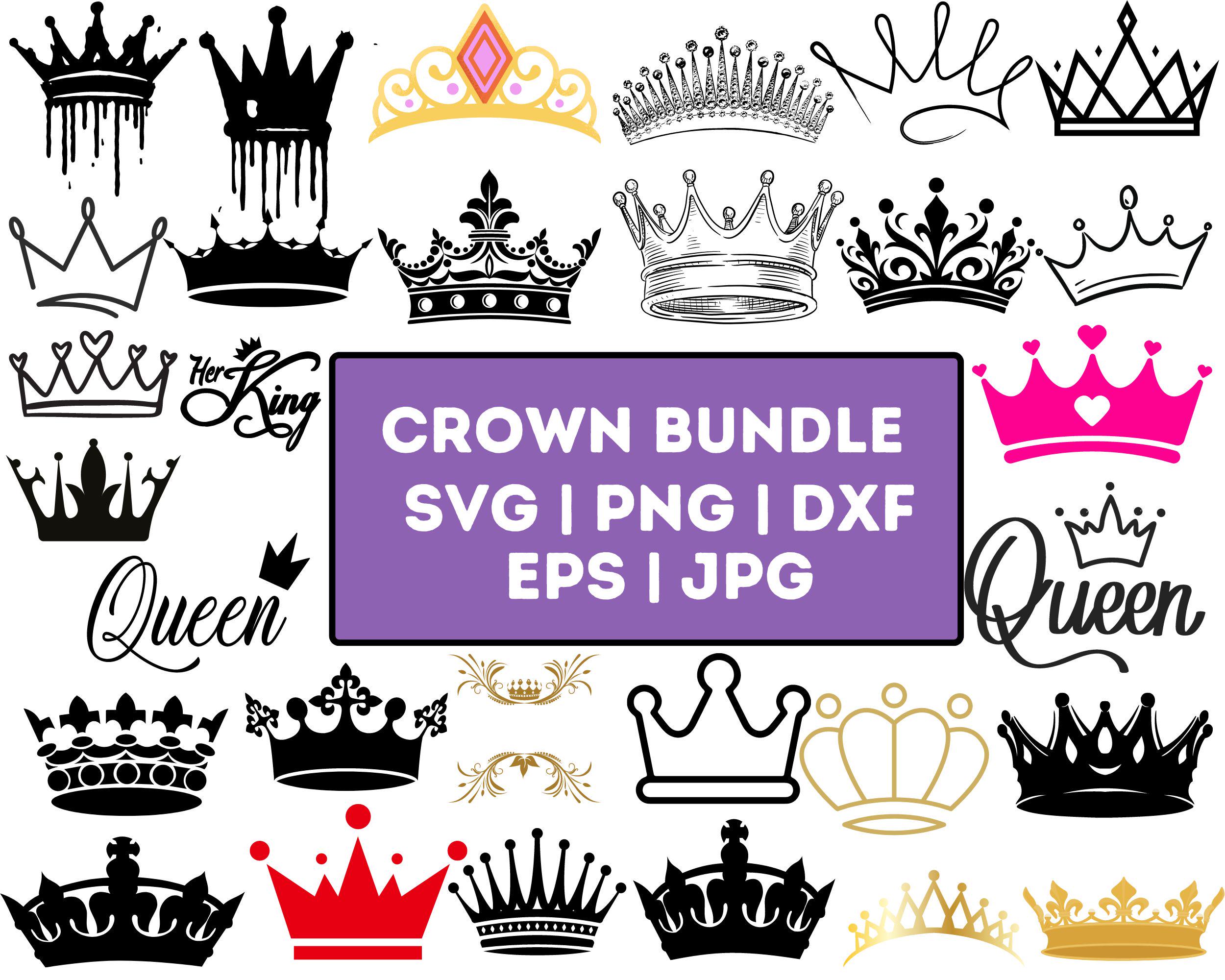 Crown Svg File, Crown Clipart, Queen Crown, King Crown, Cut Files for ...