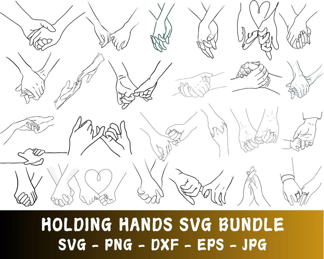Holding Hands SVG Bundle, Holding Hands PNG Bundle, Holding Hands ...