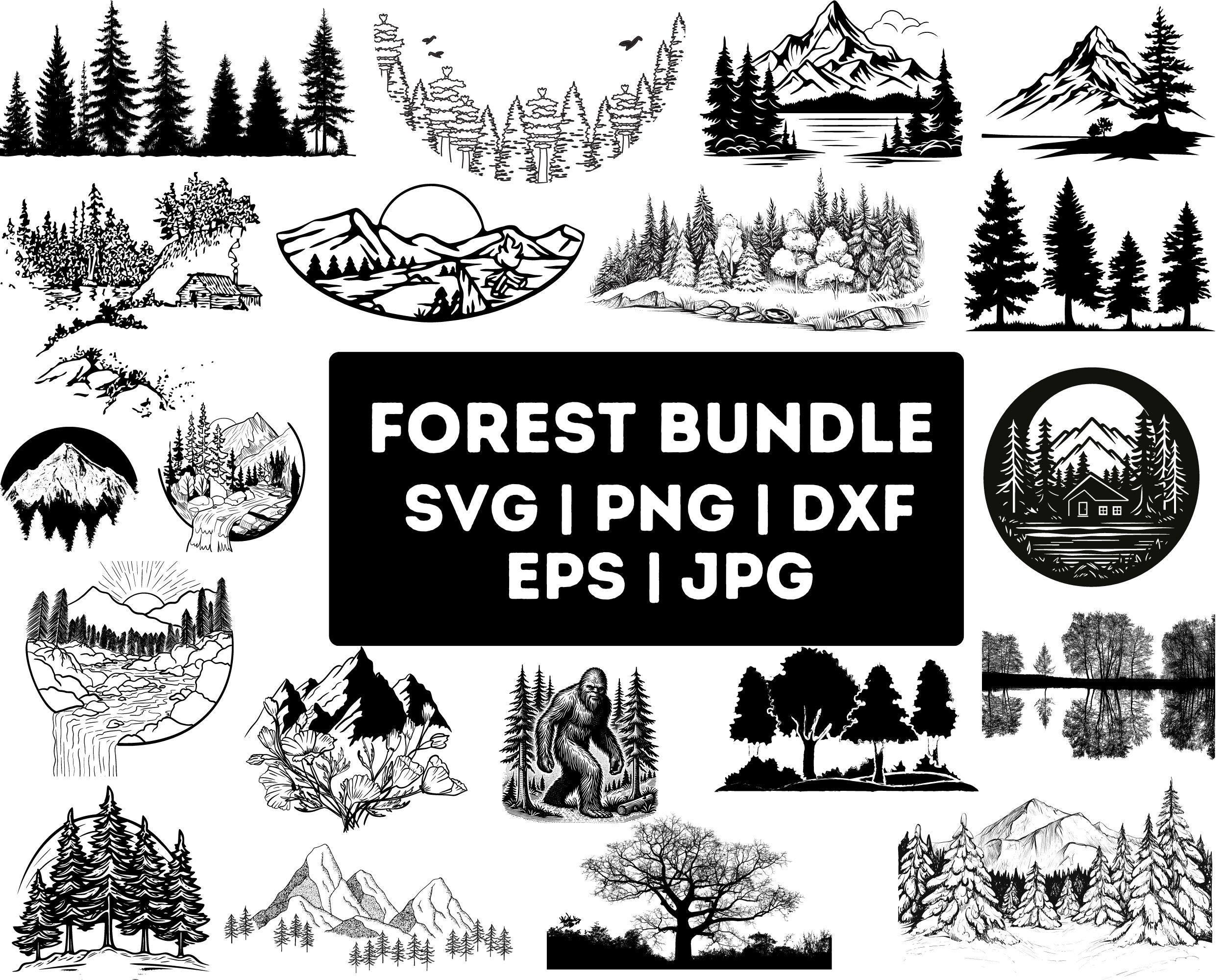 Forest Bundle SVG, Forest Svg, Forest Png Bundle, Forest Clipart ...
